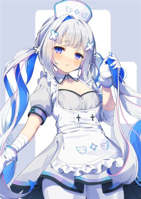 Safebooru 1girl Absurdres Amane Kanata Amane Kanata Nurse Apron