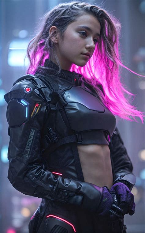 Cyberpunk Girl With Amazing Lighting Going On Concept Of Maya4v From