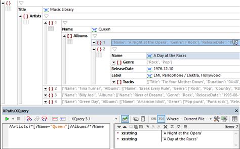 xquery expressions for json