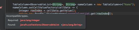 java error trying to get cell data value javafx