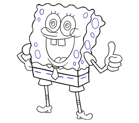 Step By Step How To Draw Spongebob At Drawing Tutorials