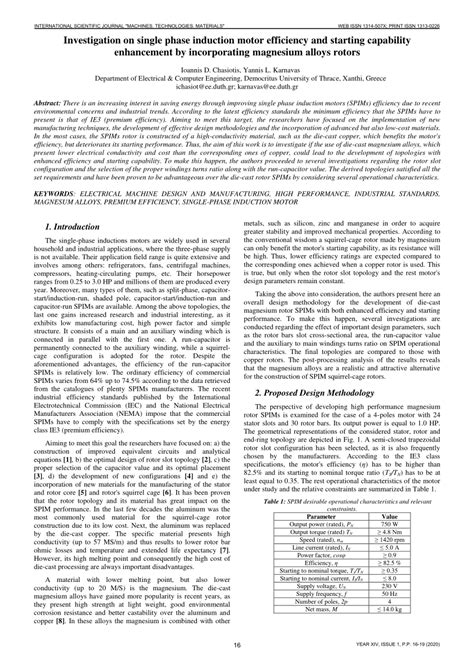 Pdf Investigation On Single Phase Induction Motor Efficiency And