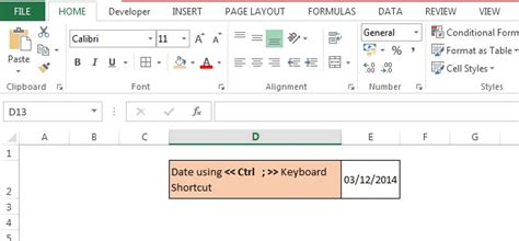 adding current date and time stamp in excel