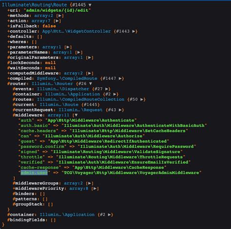 laravel get middleware for current route stack overflow