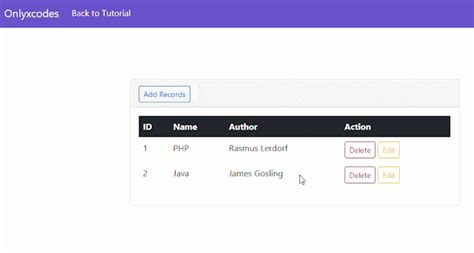 vuejs crud with php with source code onlyxcodes
