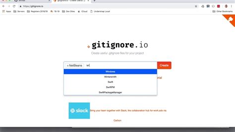 how to create a gitignore file and include it in a netbeas project