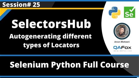 selectorshub for autogenerating locators selenium python session 25
