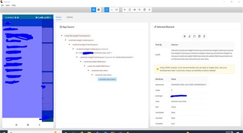 unable to identify elements in appium inspector instead of one element