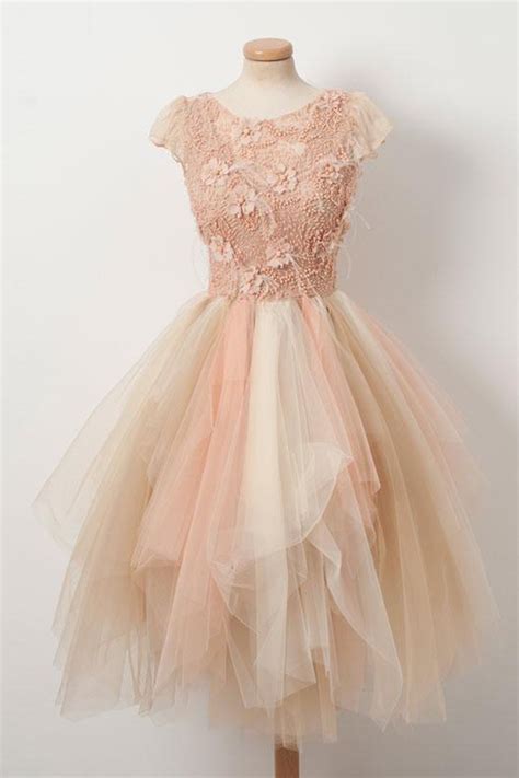 Champagne Tulle Beaded Short Homecoming Dress Short Summer Prom Dress