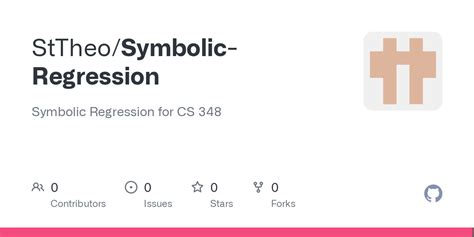 Github Sttheo Symbolic Regression Symbolic Regression For Cs 348
