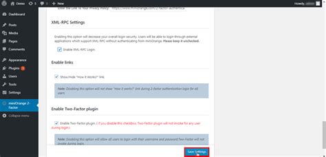 two factor authentication xml rpc