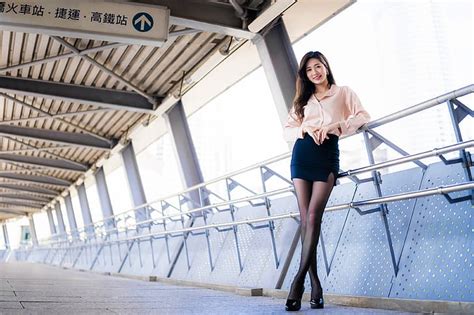 Hd Wallpaper Asian Model Women Long Hair Dark Hair Blouse Black