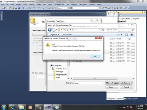 sql server can t access mdf file of database permission issue