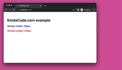 how to get the width and height of the viewport in react kindacode