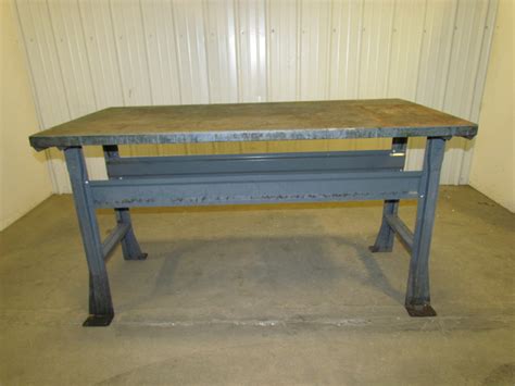 4 Leg Steel Workbench Table Industrial Vintage Gray 60x30x33 Height Ebay