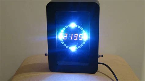 neopixel ring clock flashes bright with random animations