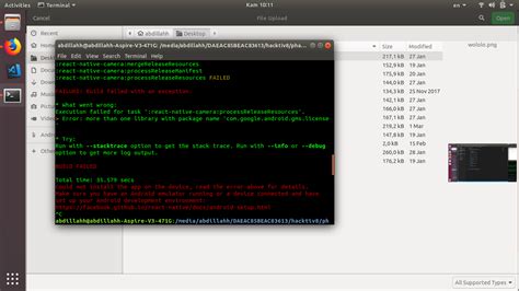 execution failed for task react native camera processreleaseresources