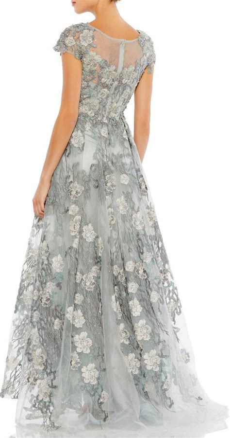 Mac Duggal Floral Embroidered And Embellished A Line Gown Nordstrom