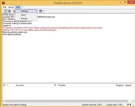 how to configure ftps using filezilla ftp server velan