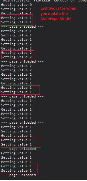c binding and x bind problems with twoway mode stack overflow