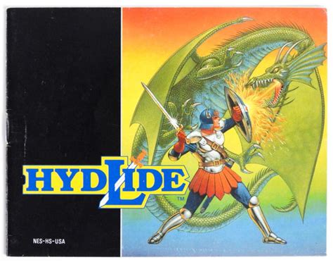 Hydlide [manual] Nintendo Nes Retromtl