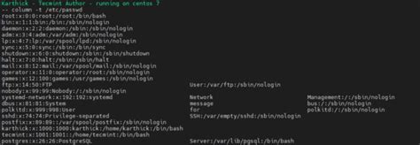 different ways to use column command in linux