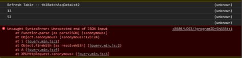 java uncaught syntaxerror unexpected end of json input