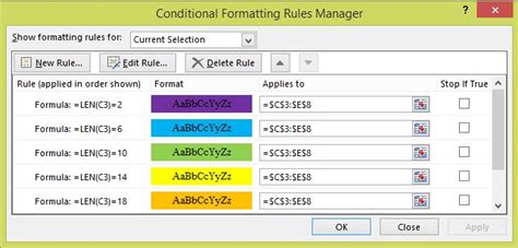 excel conditional formatting multiple values by several different