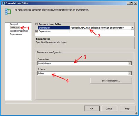 how to loop through excel files and load them into a database using