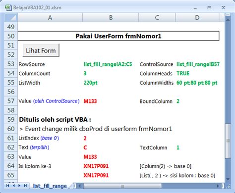 komunitas belajar excel belajarvba 102 combobox 01