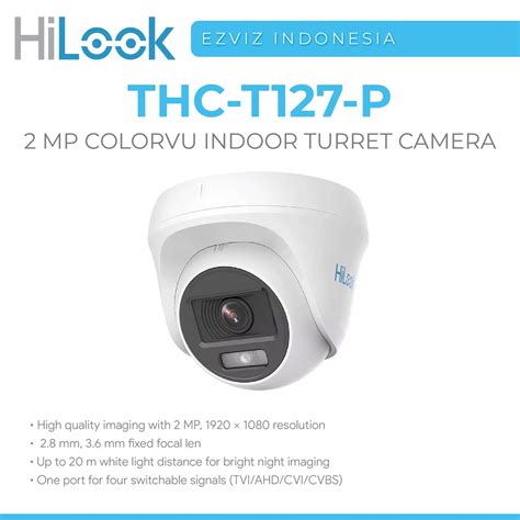 Jual Hilook Thc T127 P 2mp Colorvu Indoor Fixed Mini Bullet Camera