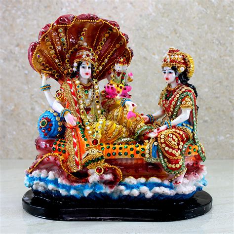 Buy Esplanade Resin Lakshmi Narayan In Ksheer Sagar 10 Inches