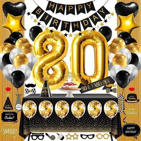 80th Birthday Decorations For Women Or Men 80 Year Old Etsy
