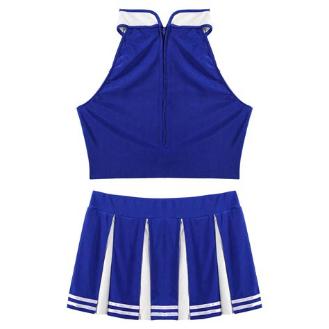 Womens Sexy Cheerleader Uniform Outfit School Girl Cosplay Fancy Dress