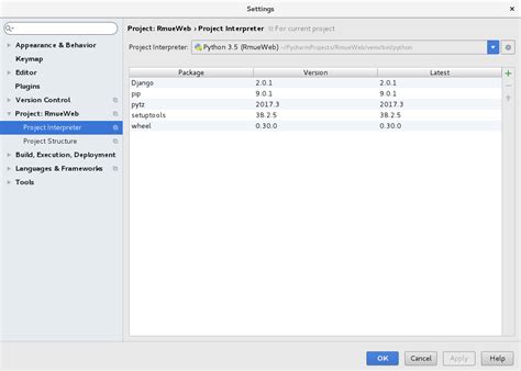 python django project does not recognize installed packages stack