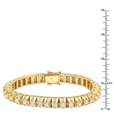 15 Carat Unique Diamond Tennis Bracelet For Men In 14k Gold By Luxurman