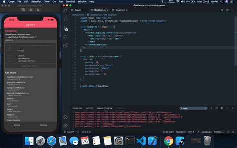 javascript react native stylesheet create exception stack overflow
