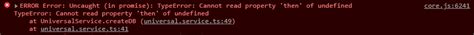 ionic 5 angular sqlite uncaught in promise pretag