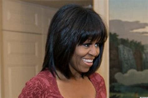 Michelle Obamas Bangs Are A Total Shock To The System Photo