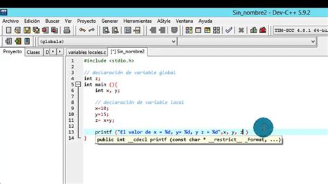 curso de c tutorial 3 variables globales y locales youtube