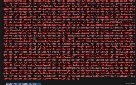 npm run build 报错！build failed with errors 报错压缩代码 csdn博客