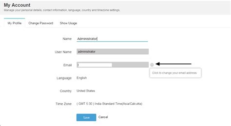 step 3 edit primary email update from administrator s to default