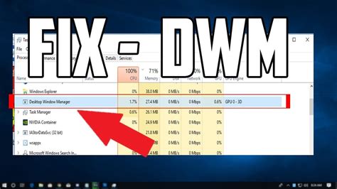 how to fix desktop window manager high cpu usage dwm exe youtube