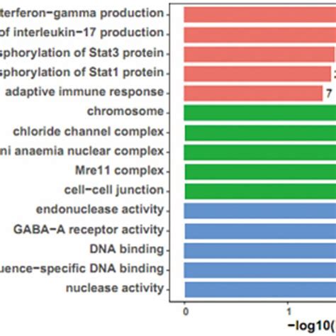Top 5 Go Pathway Enrichment Items Of Differentially Expressed Mrnas
