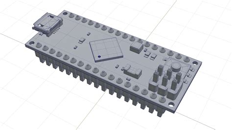3d Model Arduino Micro Vr Ar Low Poly Cgtrader
