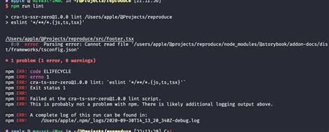 storybook addon essentials breaks eslint and typescript parsing error