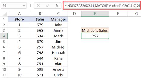 index and match functions combo in excel 10 easy examples simple