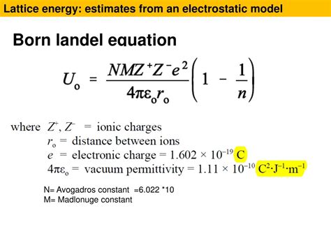 Ppt Lattice Energy D U Lattice Powerpoint Presentation Free