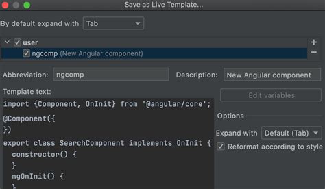 live template variables jetbrains rider documentation