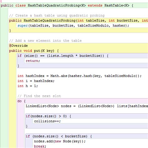 quadratic probing hash table code java decorations i can make